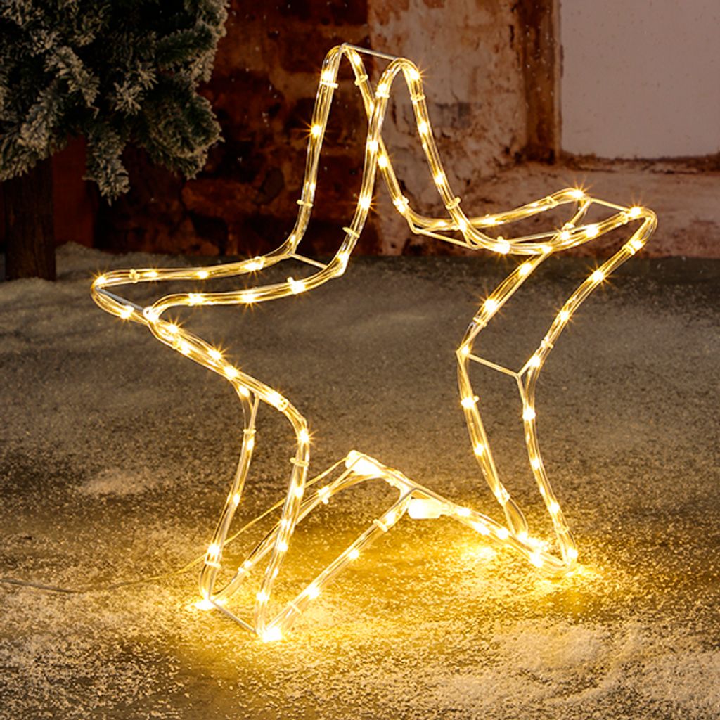 LED Lichterschlauch Weihnachtsmotiv Stern
