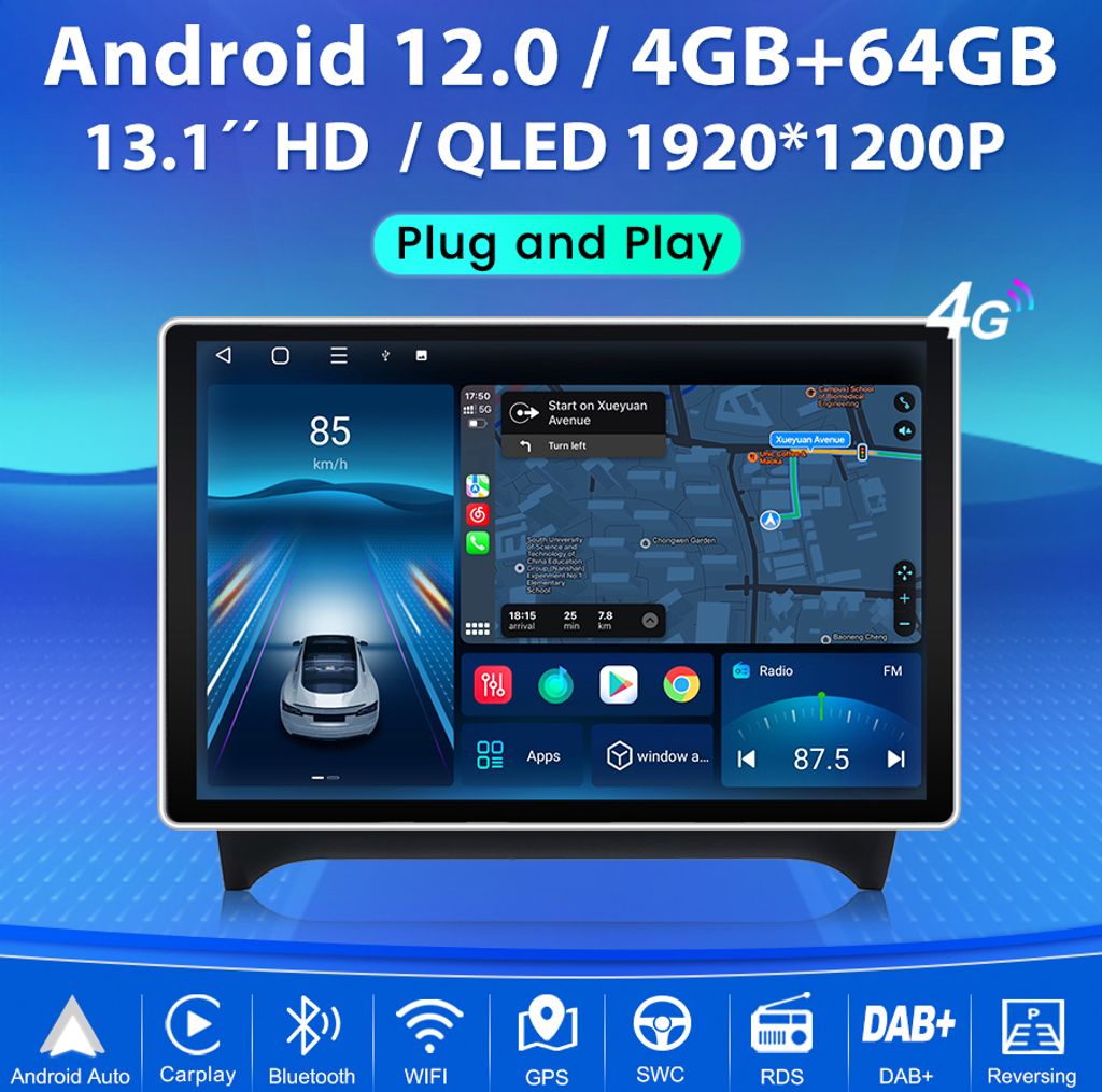 13.1in 4+64G 8kern 4G SIM GPS navi Für AUDI | Kaufland.sk