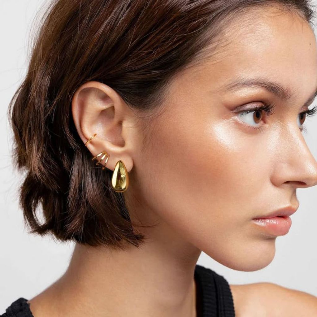 Paar Ohrstecker Ohrringe,Waterdrop Goldene | Kaufland.de