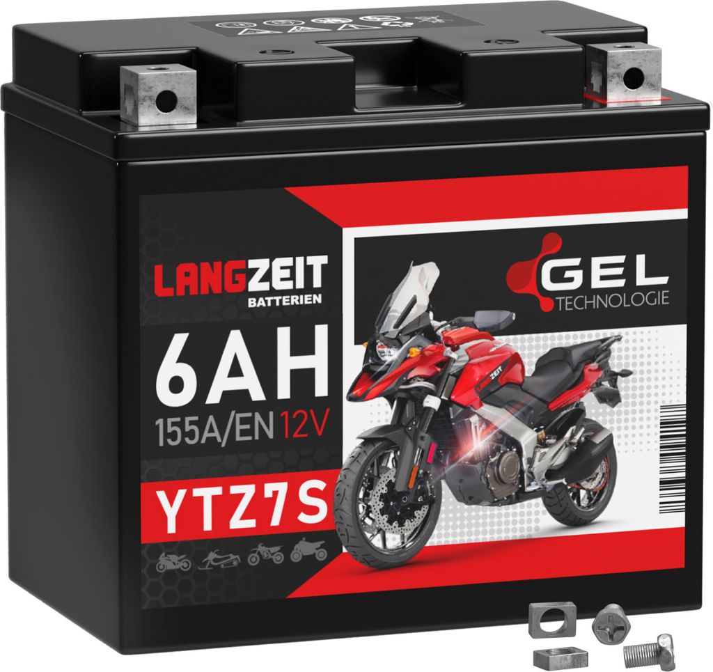 Langzeit Gel Motorradbatterie YTZ7S 6Ah 12V | Kaufland.de