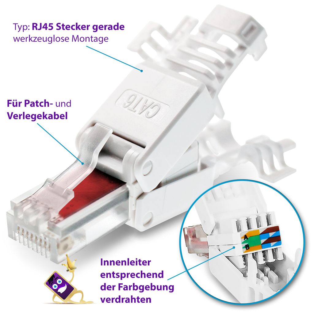 Netzwerkstecker werkzeuglos CAT6 RJ45 1x | Kaufland.de
