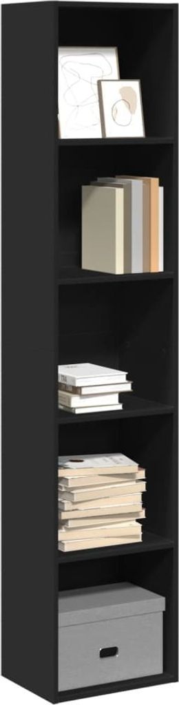 vidaXL Knihovna černá 40x30x189 cm odvozený výrobek ze