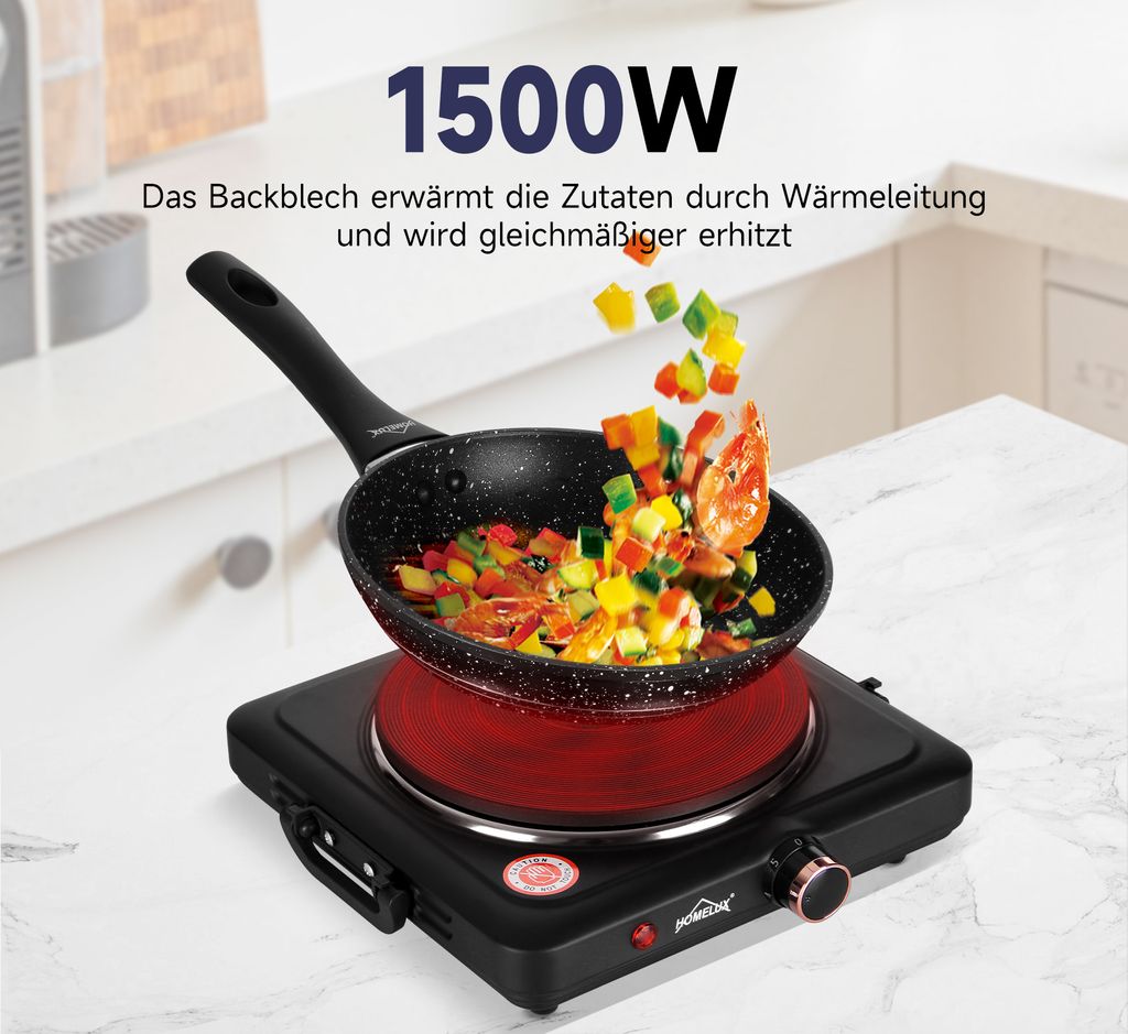 Homelux Kochplatte 1500W Herdplatte mit | Kaufland.de