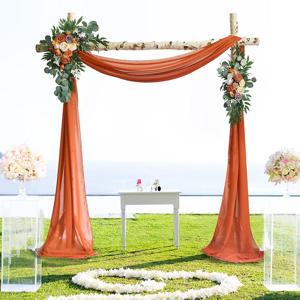 (Oranžová) Svatební obloukImitaceace opona s | Kaufland.cz