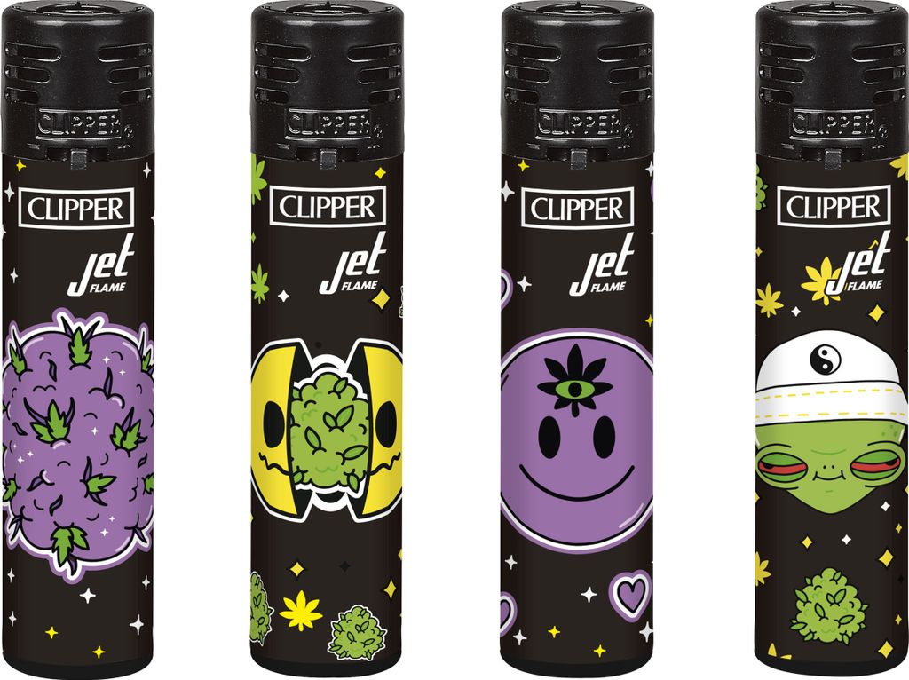 Clipper Feuerzeug Jet 4er Set Galactic Weed | Kaufland.de