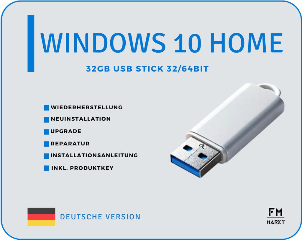 Windows 10 Home Installations Usb-Stick Bootfähig Reparatur