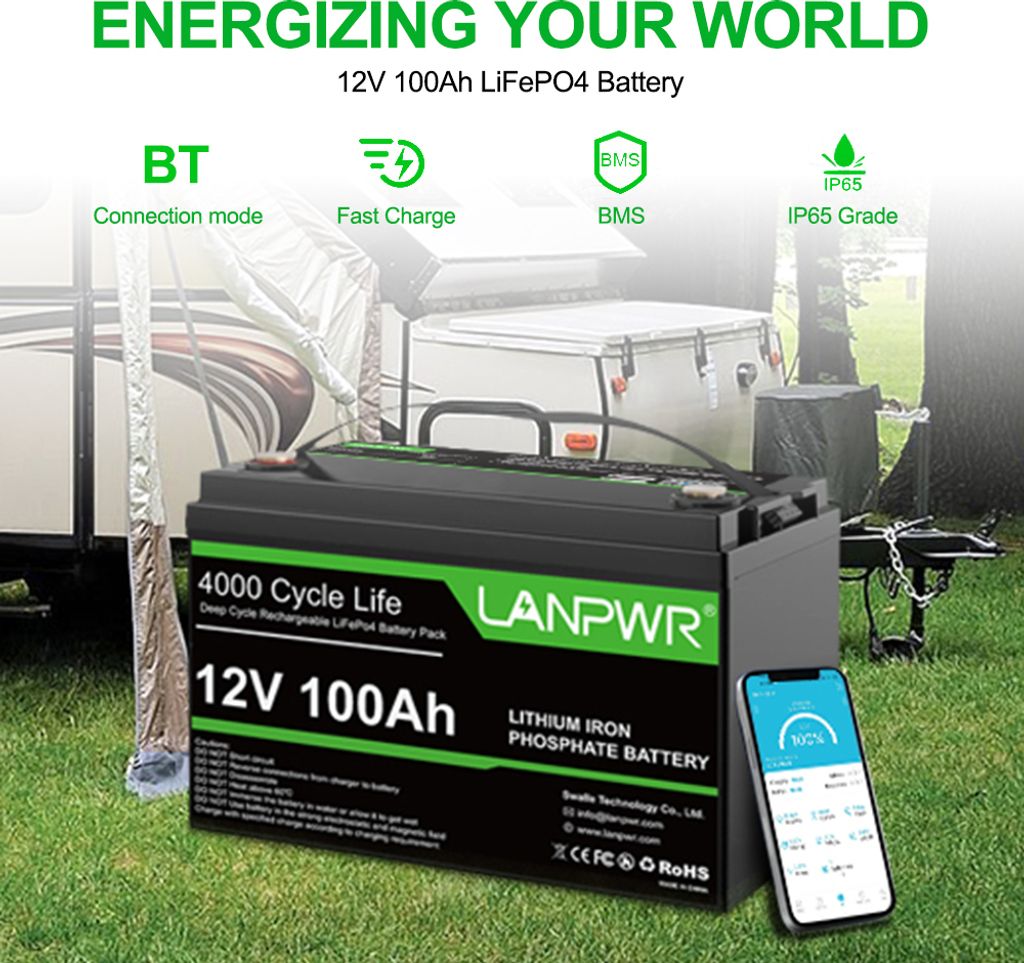 LANPWR 12V 100Ah LiFePO4-Lithium, nouzové | Kaufland.cz