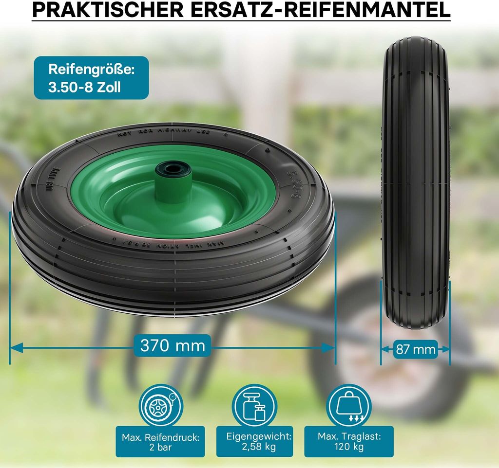 Koło Wiltec 3.50-8 370-380 x 80-100 mm 120 | Kaufland.pl