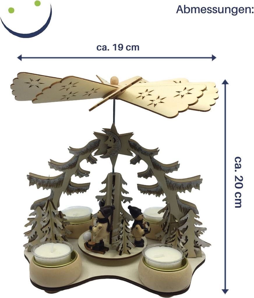 Weihnachtspyramide Pyramide aus Holz mit 4 | Kaufland.de