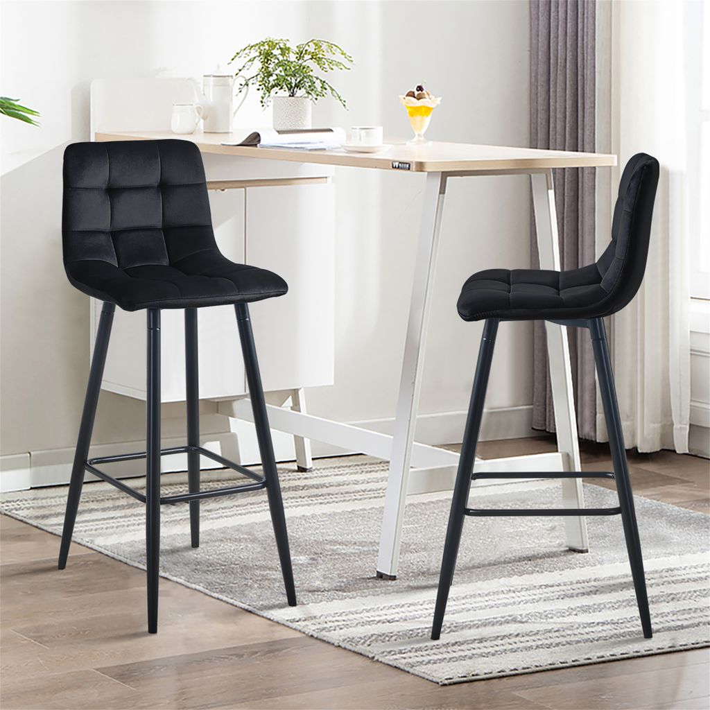 CLIPOP Hoher Barhocker 2er Set aus Samt, für | Kaufland.de