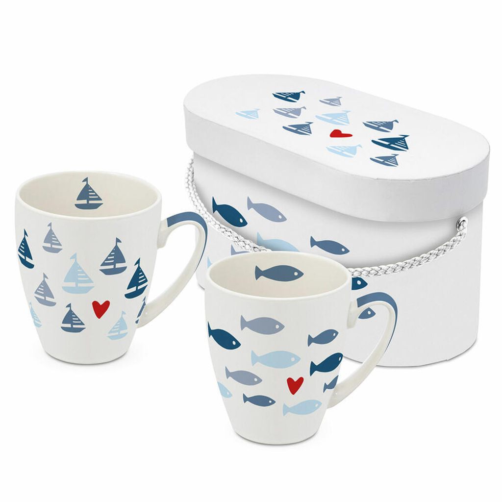 PPD Seaside x 2 Mug Set, 2er Set, Henkelbecher,