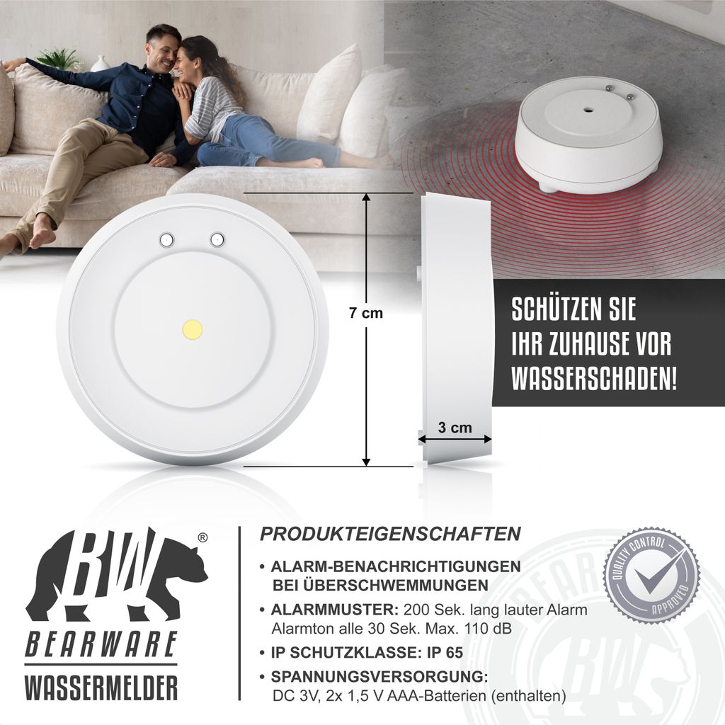 BEARWARE 4x detektor vody, napájený | Kaufland.cz