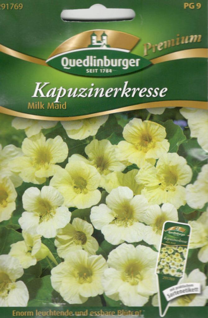 Quedlinburger Saatgut - Kapuzinerkresse Milk Maid - Samen