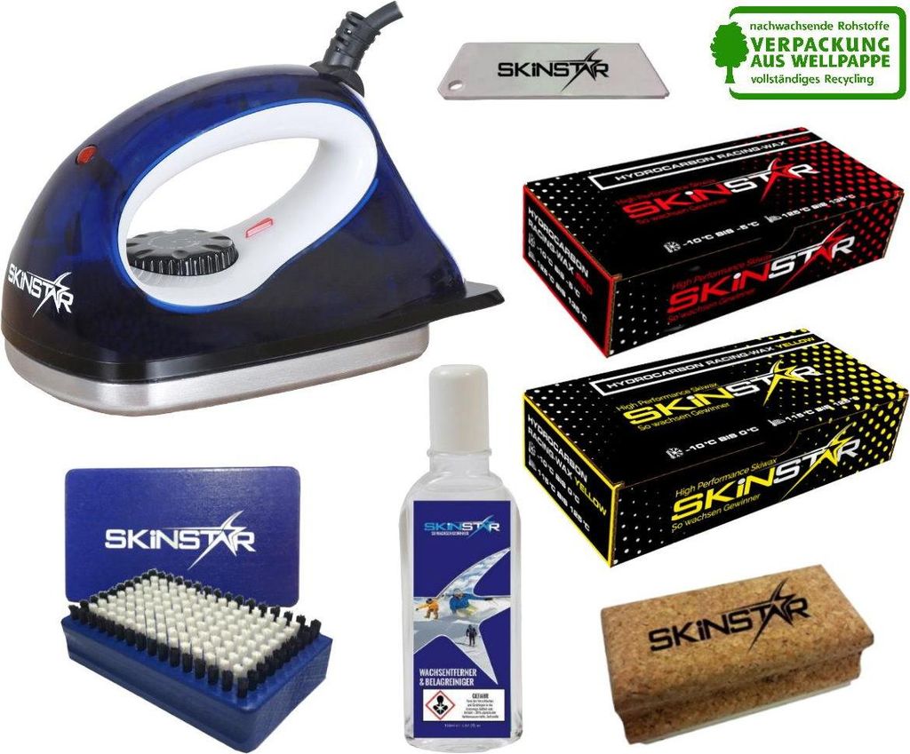 SKINSTAR Starter Kit de fartage pour skis, fer à farter,