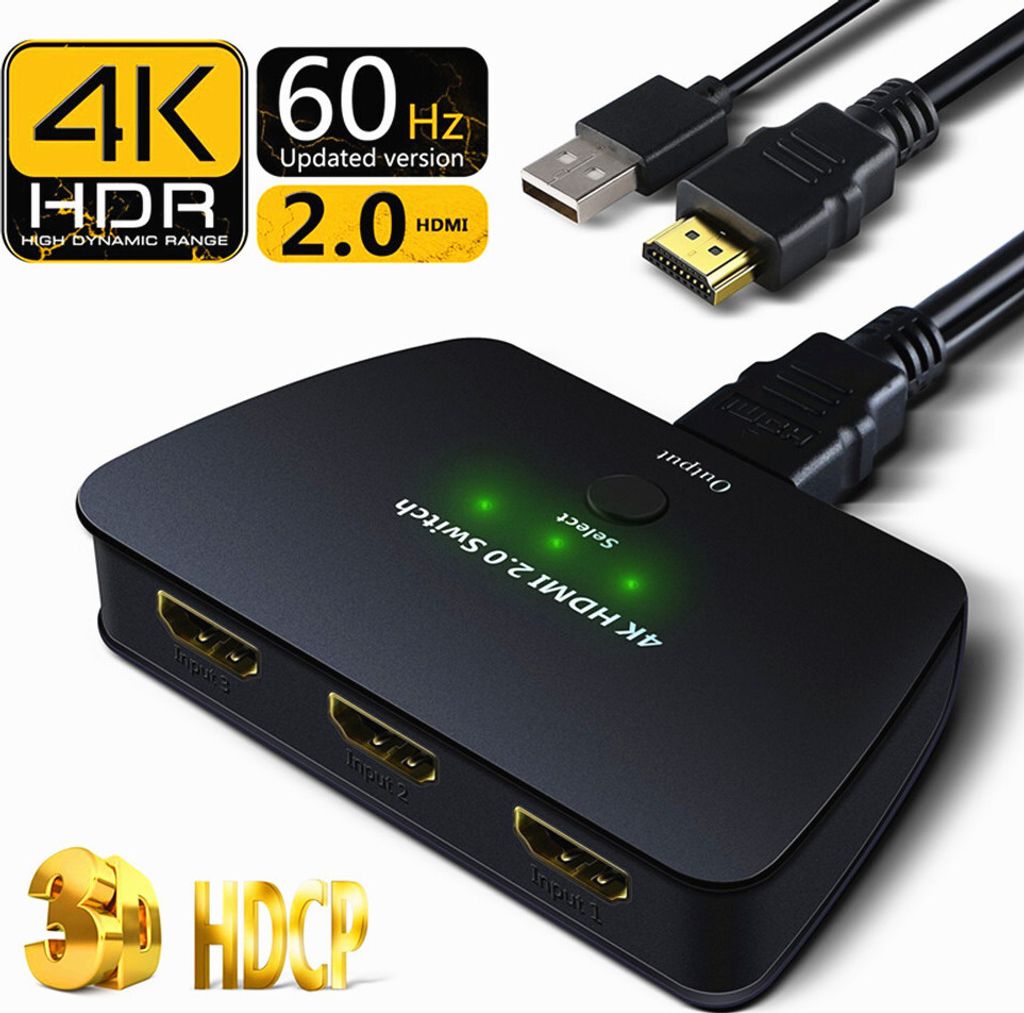 INF Přepínač HDMI 3x1 s HDR 3D 4K Huby | Kaufland.cz