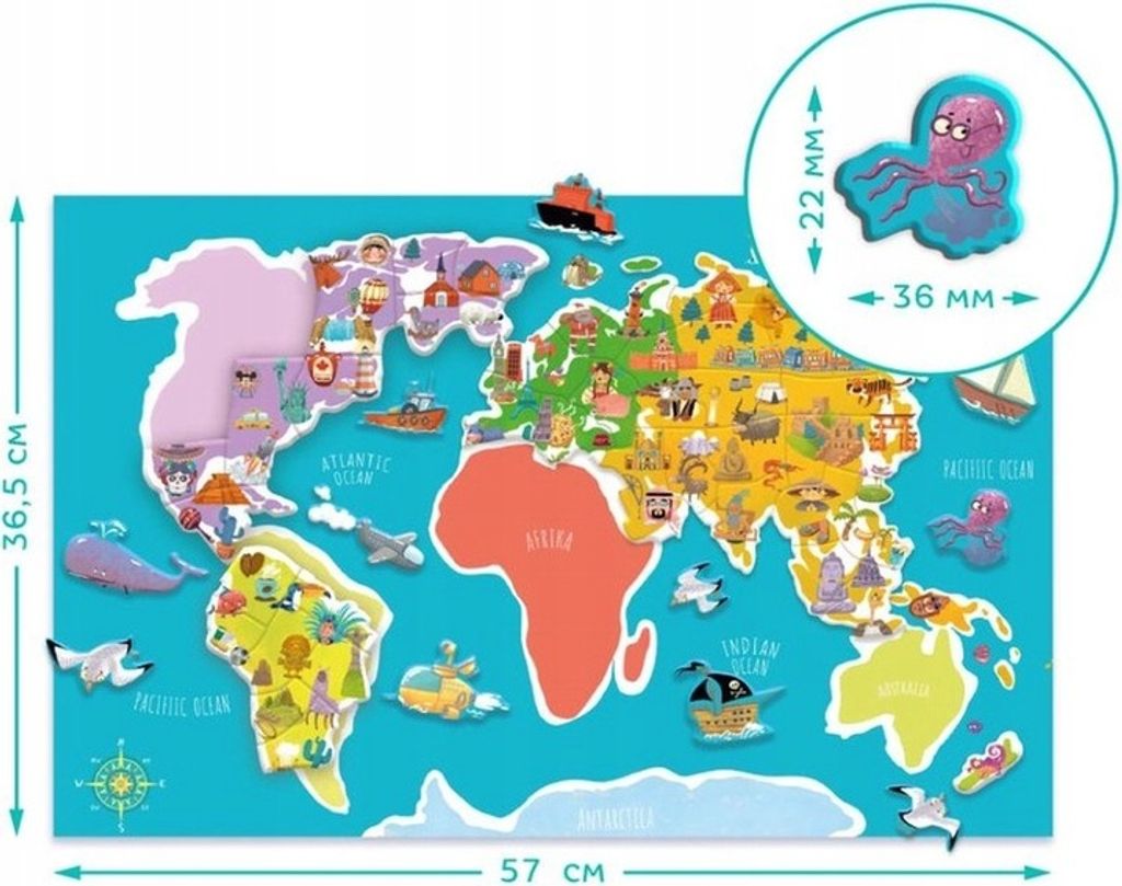 DODO Magnetická hra - Mapa sveta Magnety | Kaufland.sk