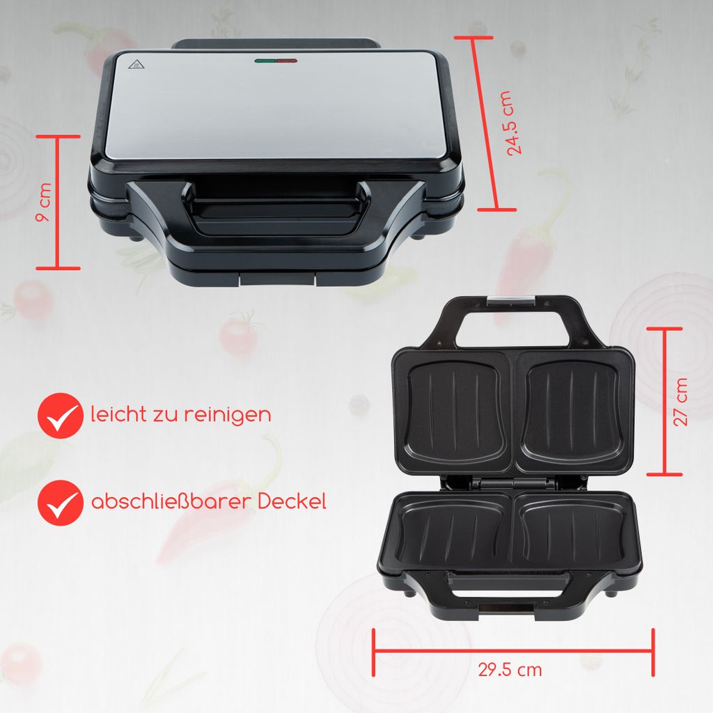 Zoomyo XXL Sandwichtoaster, mit Antihaft | Kaufland.de