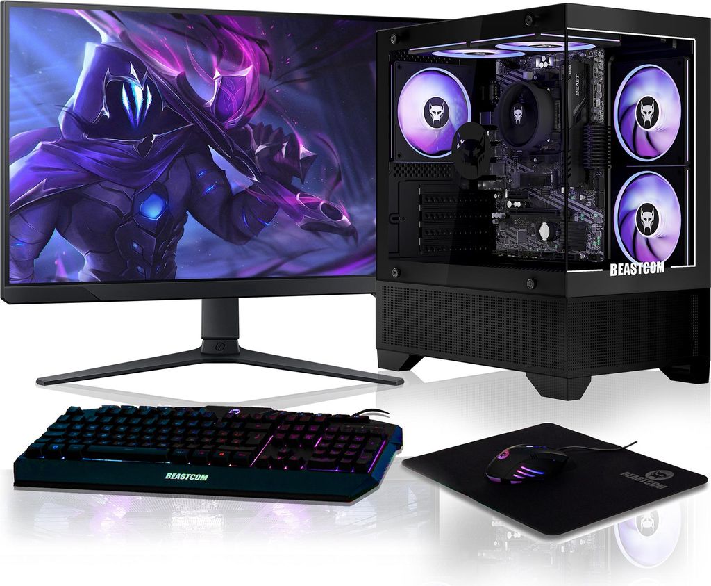 BEASTCOM Q3 Gaming PC Ryzen 3, 16GB RAM, 512GB SSD