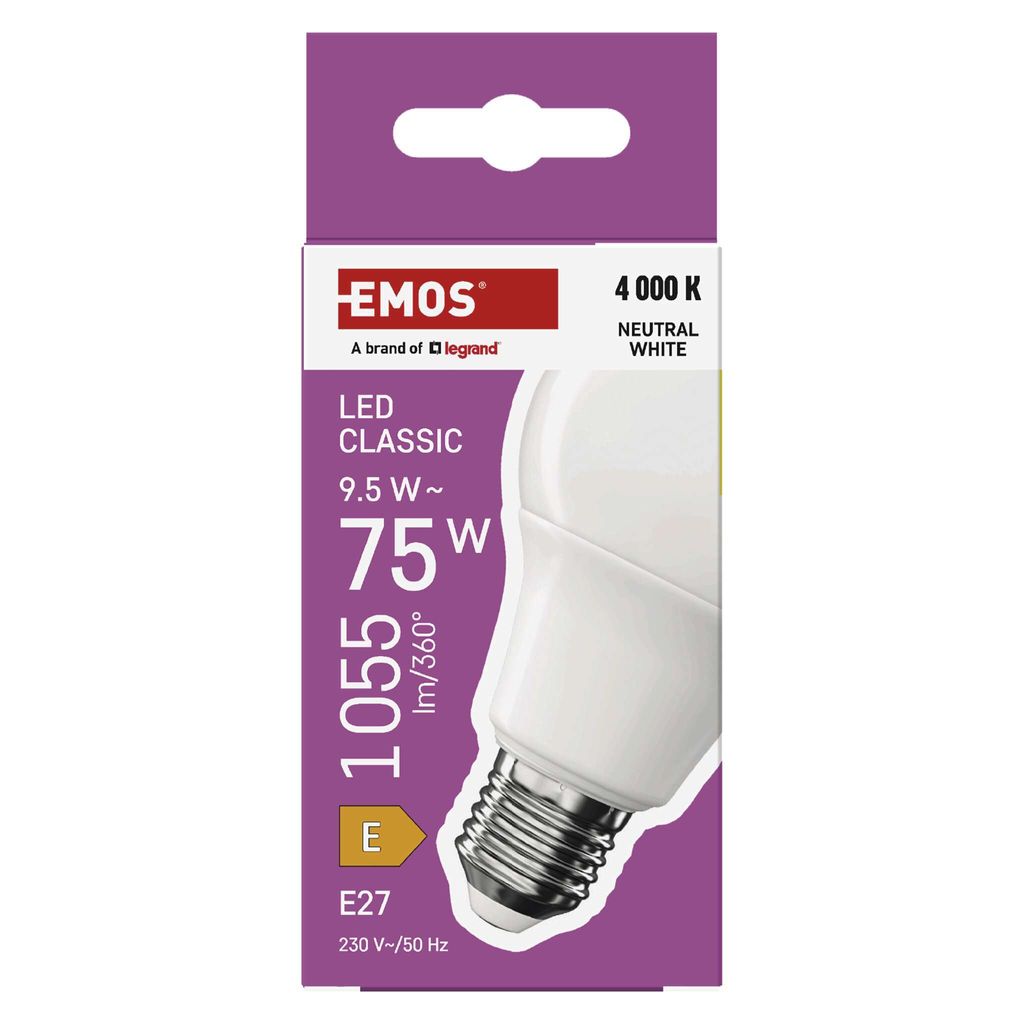 EMOS LED žárovka Classic A60 / E27 / 9,5 W | Kaufland.cz