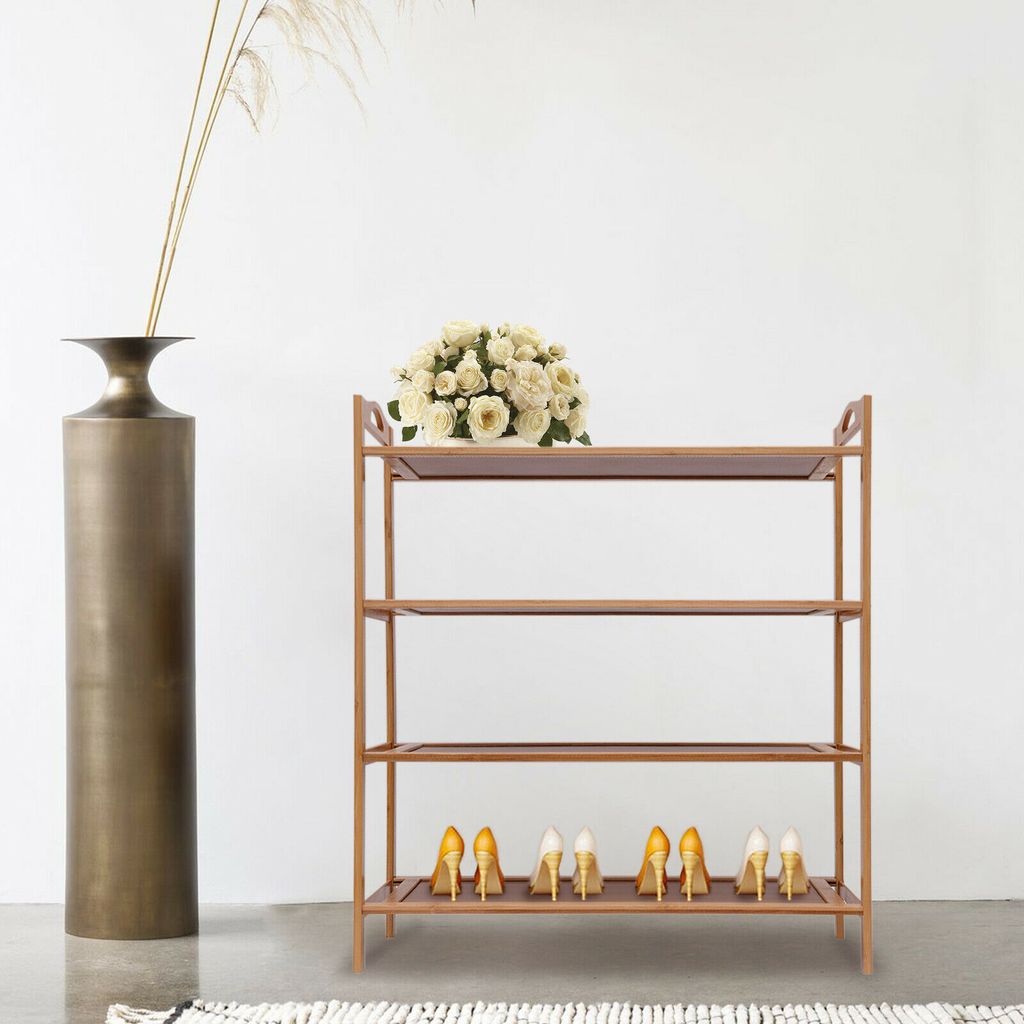 Regály na boty 4 Level Shoe Cabinet Wood | Kaufland.cz