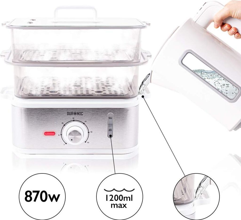 Duronic FS87 Dampfgarer 870 W | 3 | Kaufland.de