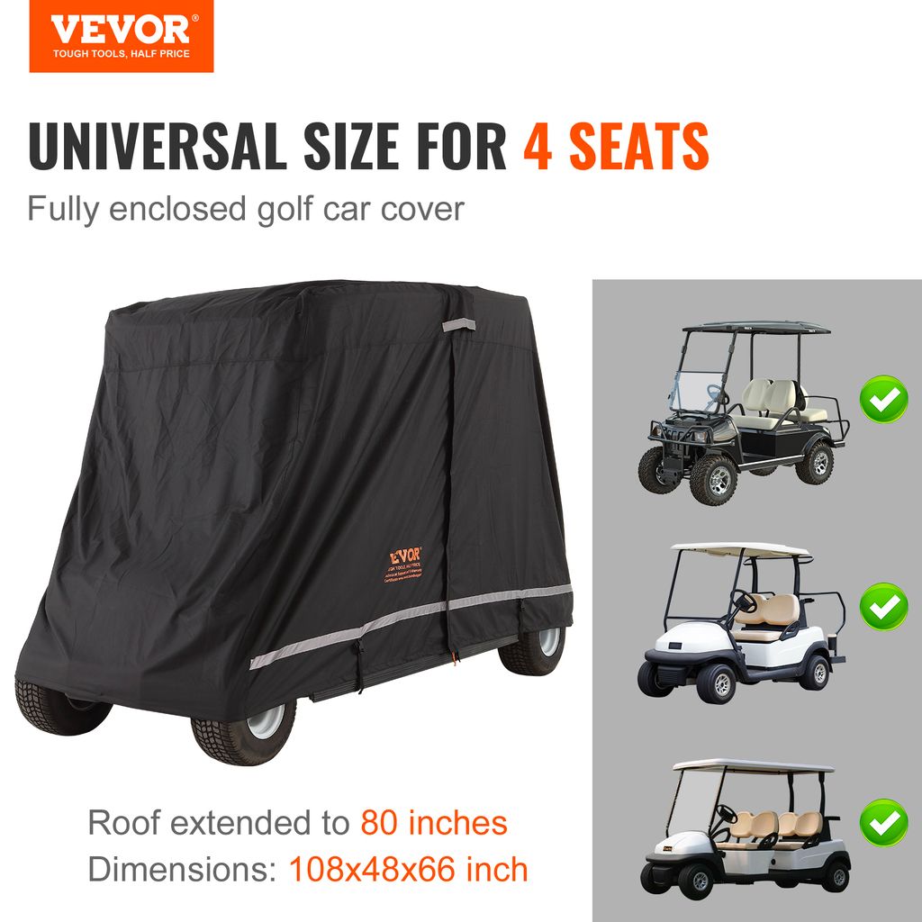 VEVOR Black Golf Cart Rain Cover Obal na | Kaufland.cz