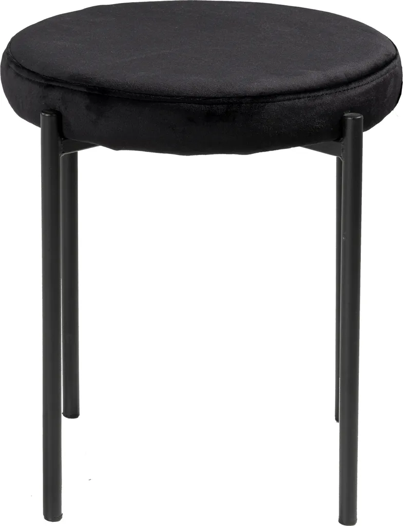 Hocker - Schwarz - Samt - Metallgestell - 38 | Kaufland.de