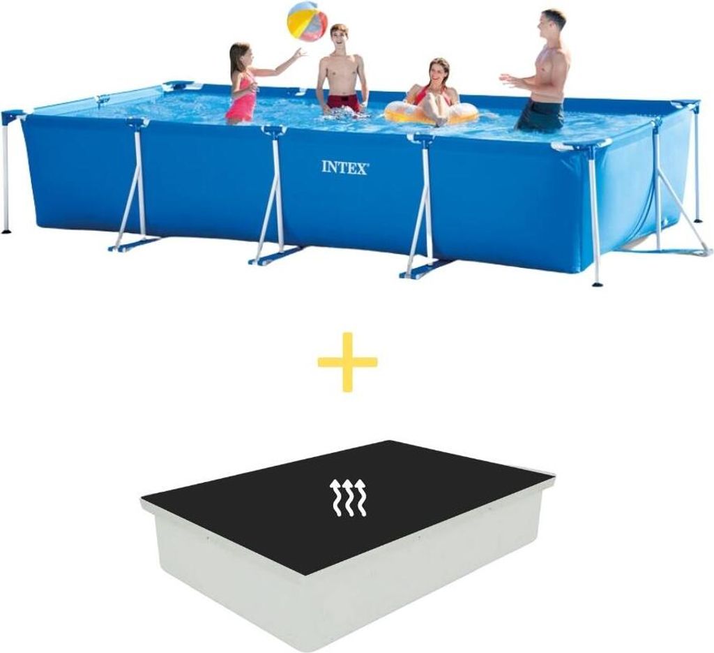 Intex Frame Pool - 450 x 220 x 84 cm - Inklusive Solarsegel