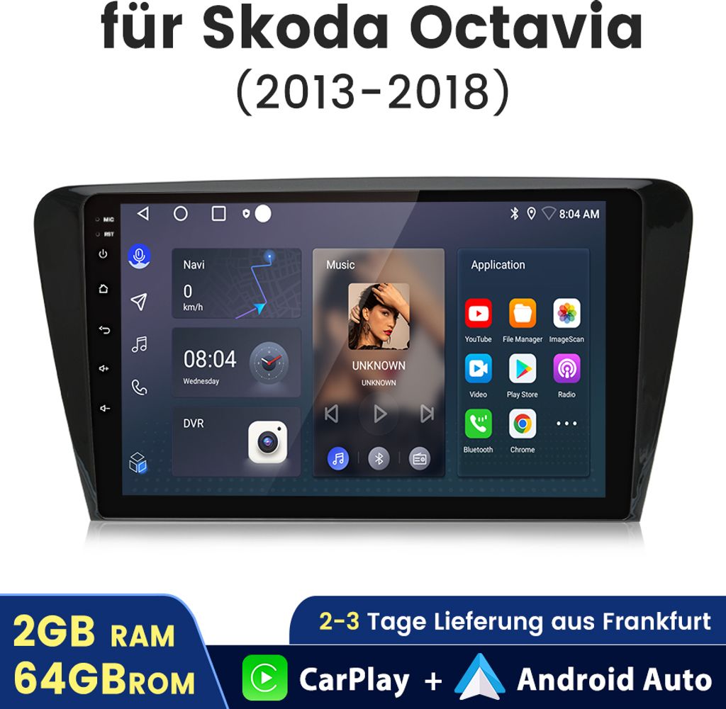 2+64G carplay für Škoda Octavia 2013-2018 | Kaufland.cz