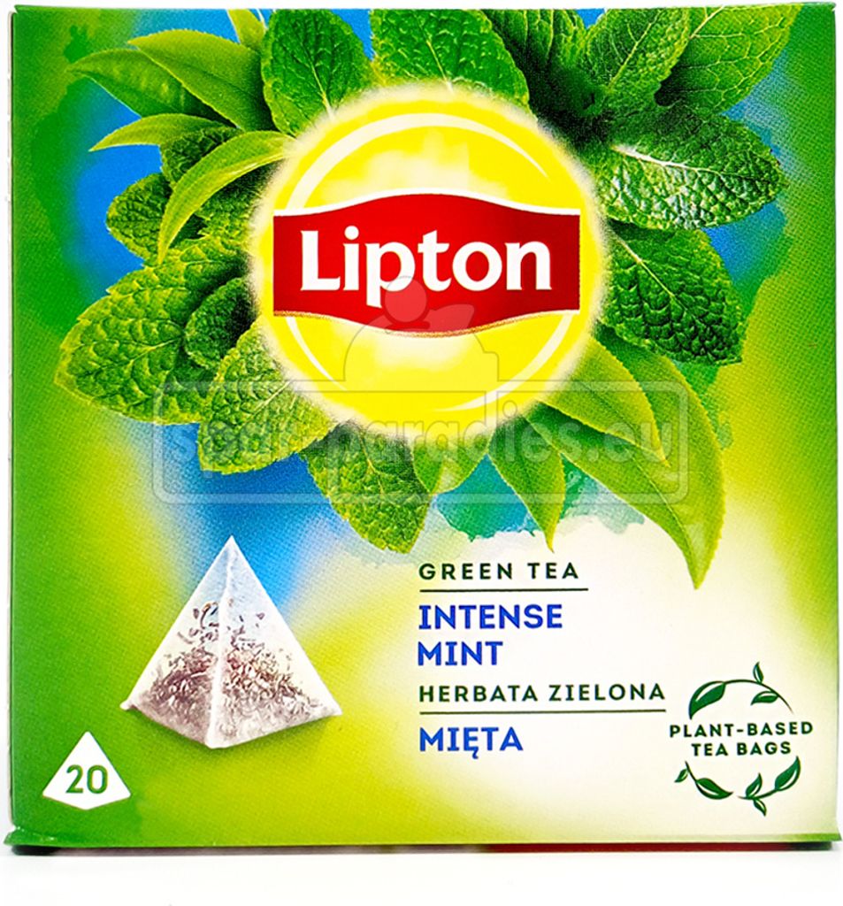 Lipton Green Tea Intense Mint, balení 20 x 12 ks