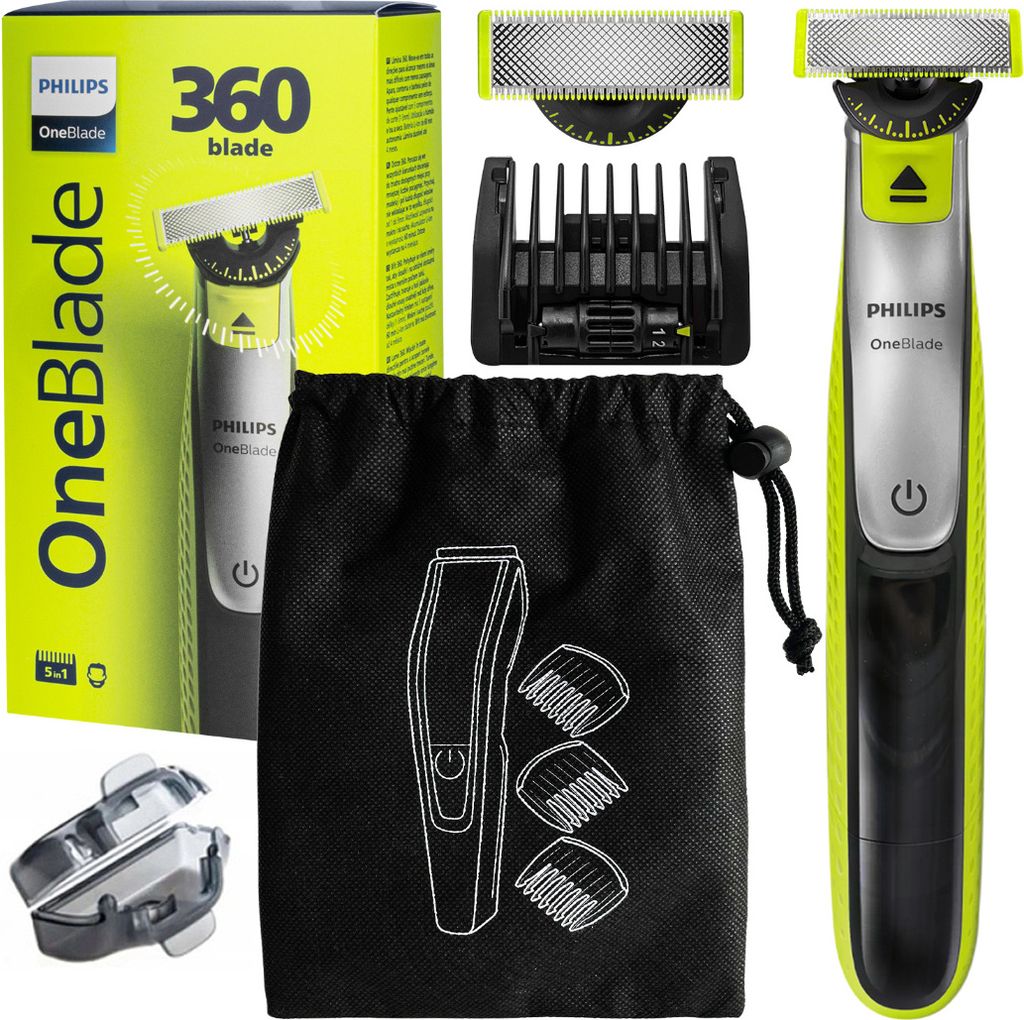 Philips OneBlade Rasoir QP2734/20 Noir Vert avec étui et