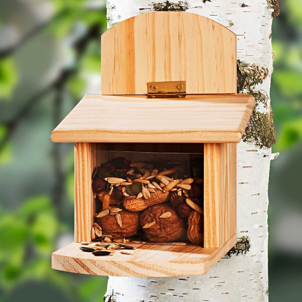 Eichhörnchen Futterhaus Holz 29x12x25 cm | Kaufland.de