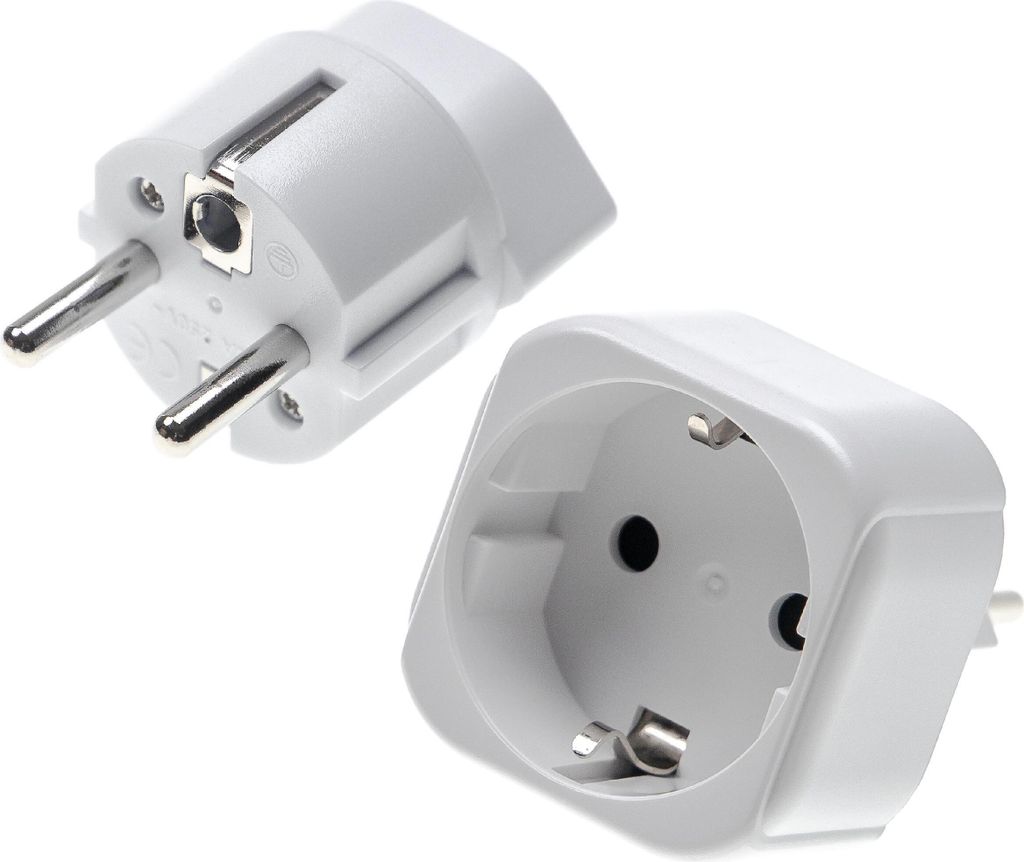 vhbw 2x Reisestecker Adapter Typ J, SN 441011 (Euro-Stecker