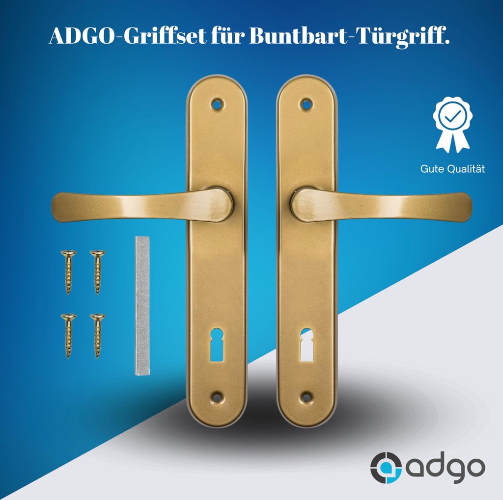 ADGO® Sada dveřních klik 90 mm klíč zlatý | Kaufland.cz