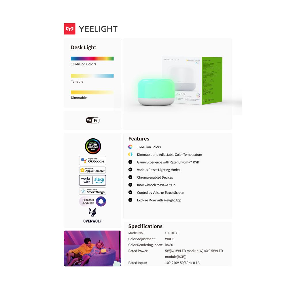 Razer X Yeelight Smarte Lampe D2 16 Million | Kaufland.de