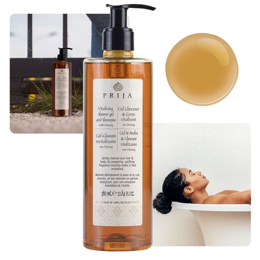 PRIJA flüssiges Shampoo/Duschgel Ginseng 380 ml Duschgele