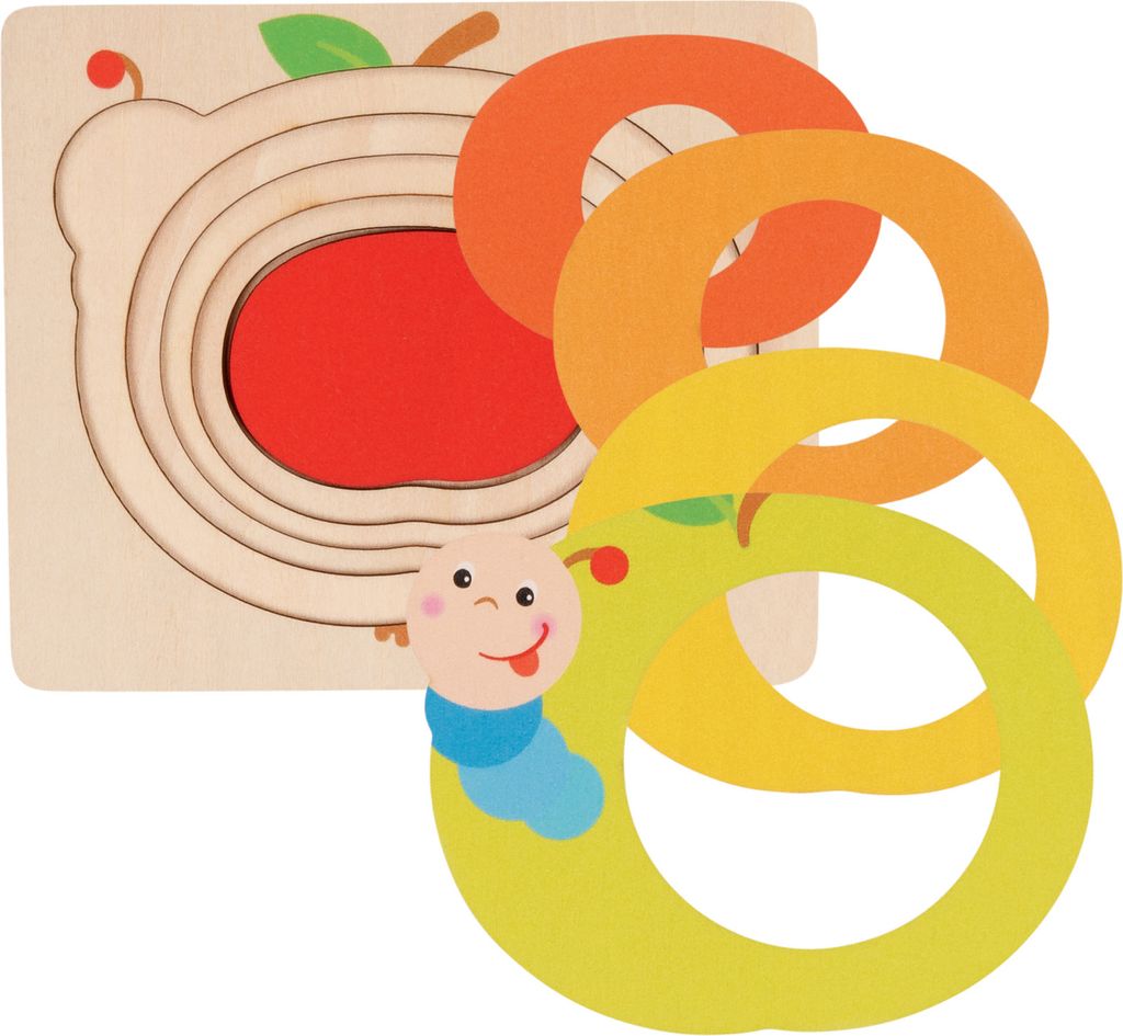 goki 57403 Schichtenpuzzle Wurm im Apfel 12,3 | Kaufland.de