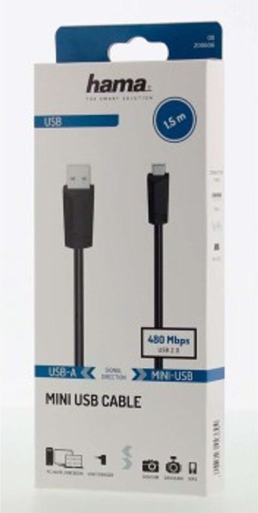 Hama mini USB 2.0 kabel 1,5 m USB kabely | Kaufland.cz