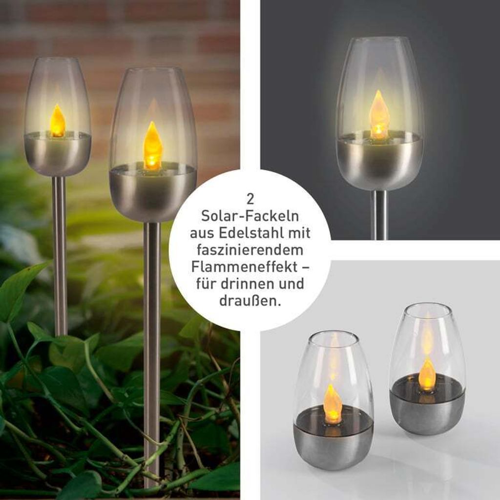 GARVIDA Solar-Fackel Tageslichtsensor 2er-Set | Kaufland.de