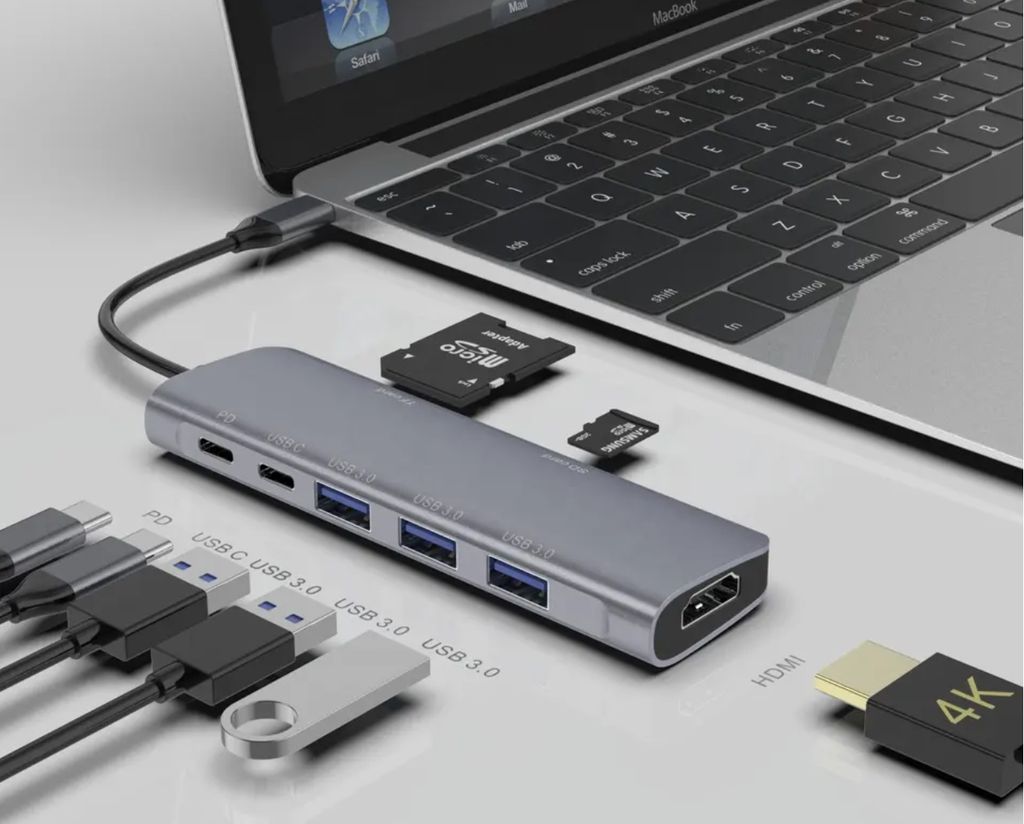 6 in 1 Typ-C Hub zu 4K HDMI / TF / SD / USB | Kaufland.de