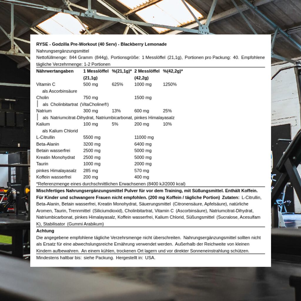 RYSE Godzilla Pre-Workout (40 Serv) | Kaufland.de