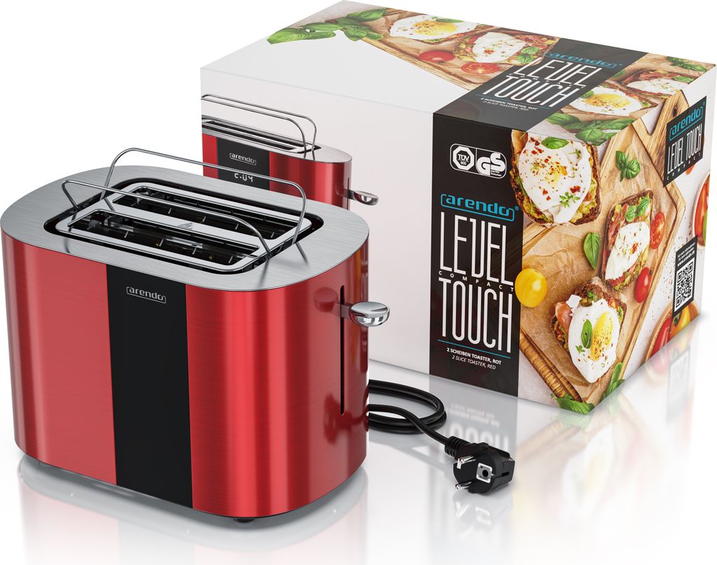 Arendo Toaster 2 Scheiben, Edelstahl, 800W, | Kaufland.de