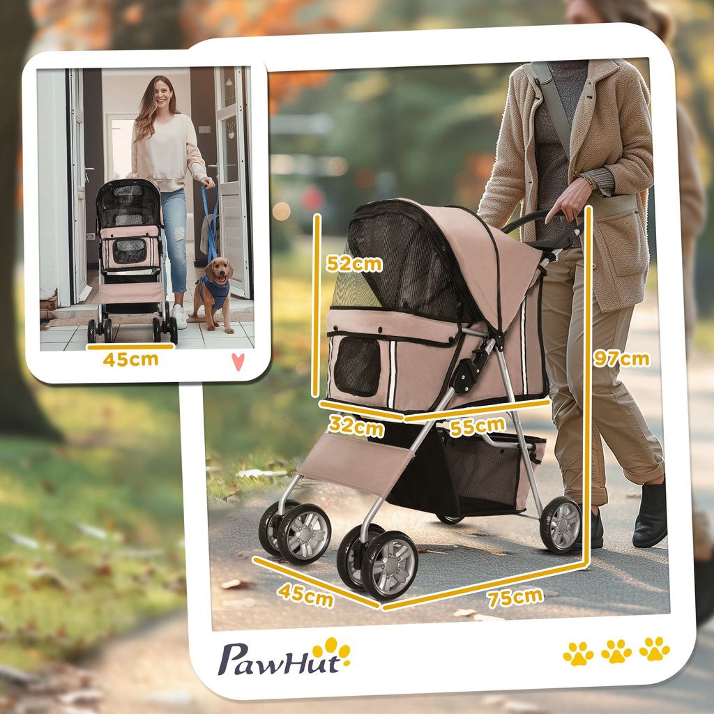 PawHut Kočárek pro psy Pet Stroller Jogger | Kaufland.cz