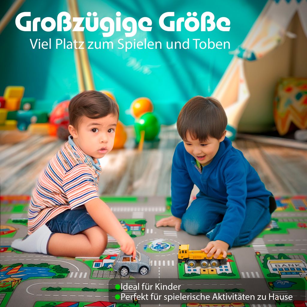 BigDean Spielteppich Kinder in Stadt Design | Kaufland.de