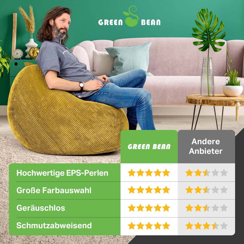 Green Bean Indoor Sitzsack "Scoop" 90x110cm | Kaufland.de
