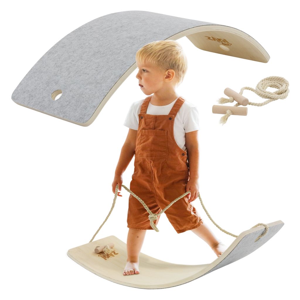 Wackelbrett Physiotherapie Wooden Non-Slip With Cork Roll Balance Board ...