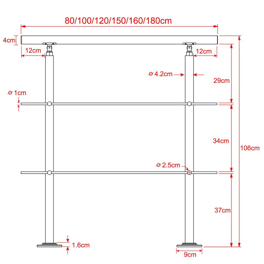 YARDIN Edelstahl Handlauf Geländer | Kaufland.de