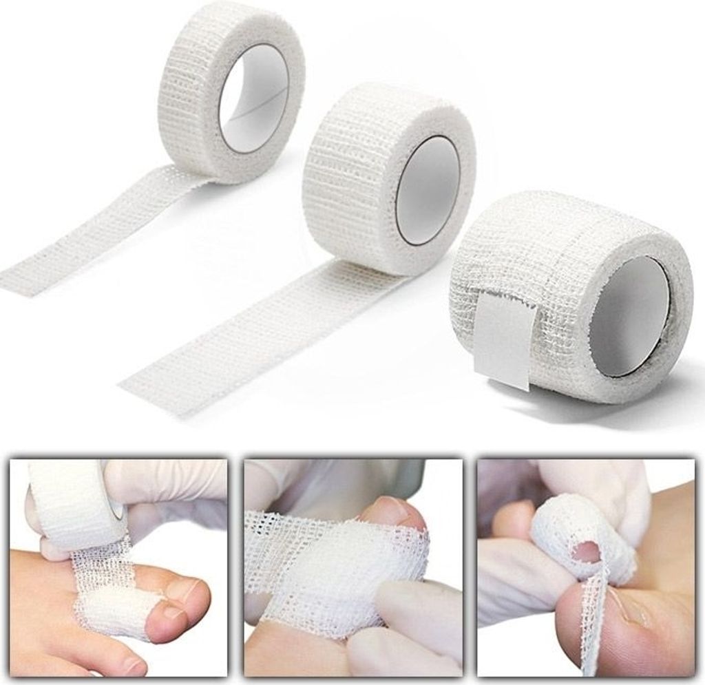 3x Mix Zehenbinde Rinki - 4meter, Kosmetex Zehen Verband