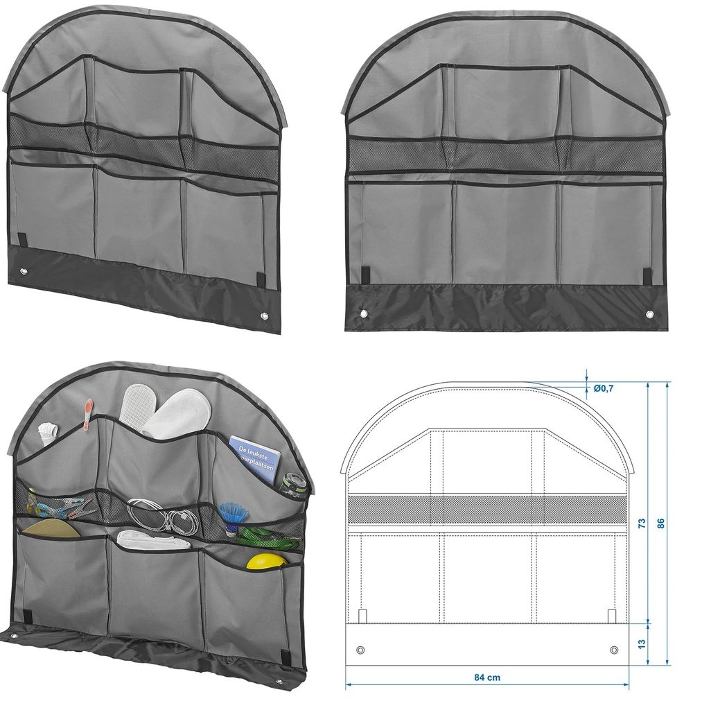 ProPlus Radkasten-Schürze mit Organizer für Wohnwagen, 7 mm