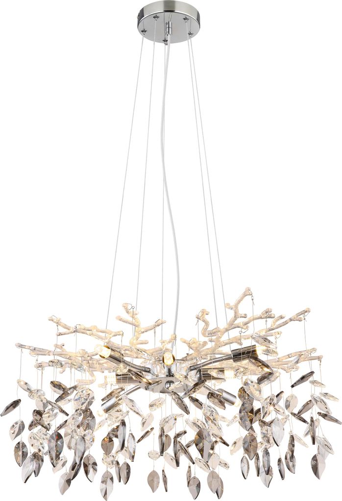 Globo Lighting Luster Metall verchromt, 8x G9 Kronleuchter